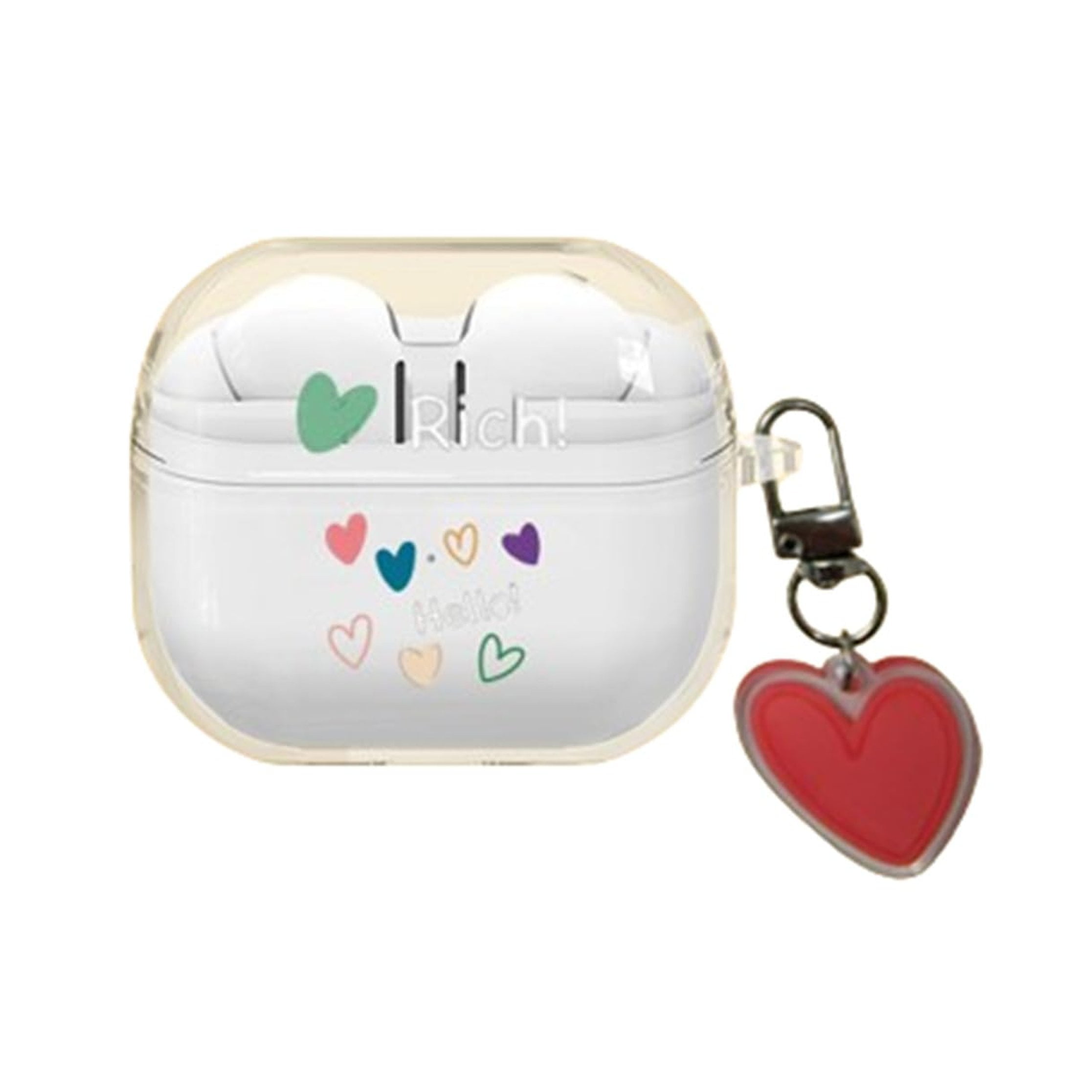 Galaxy Buds 3 Soft TPU Case with Keychain and Heart Design for Earbuds ...