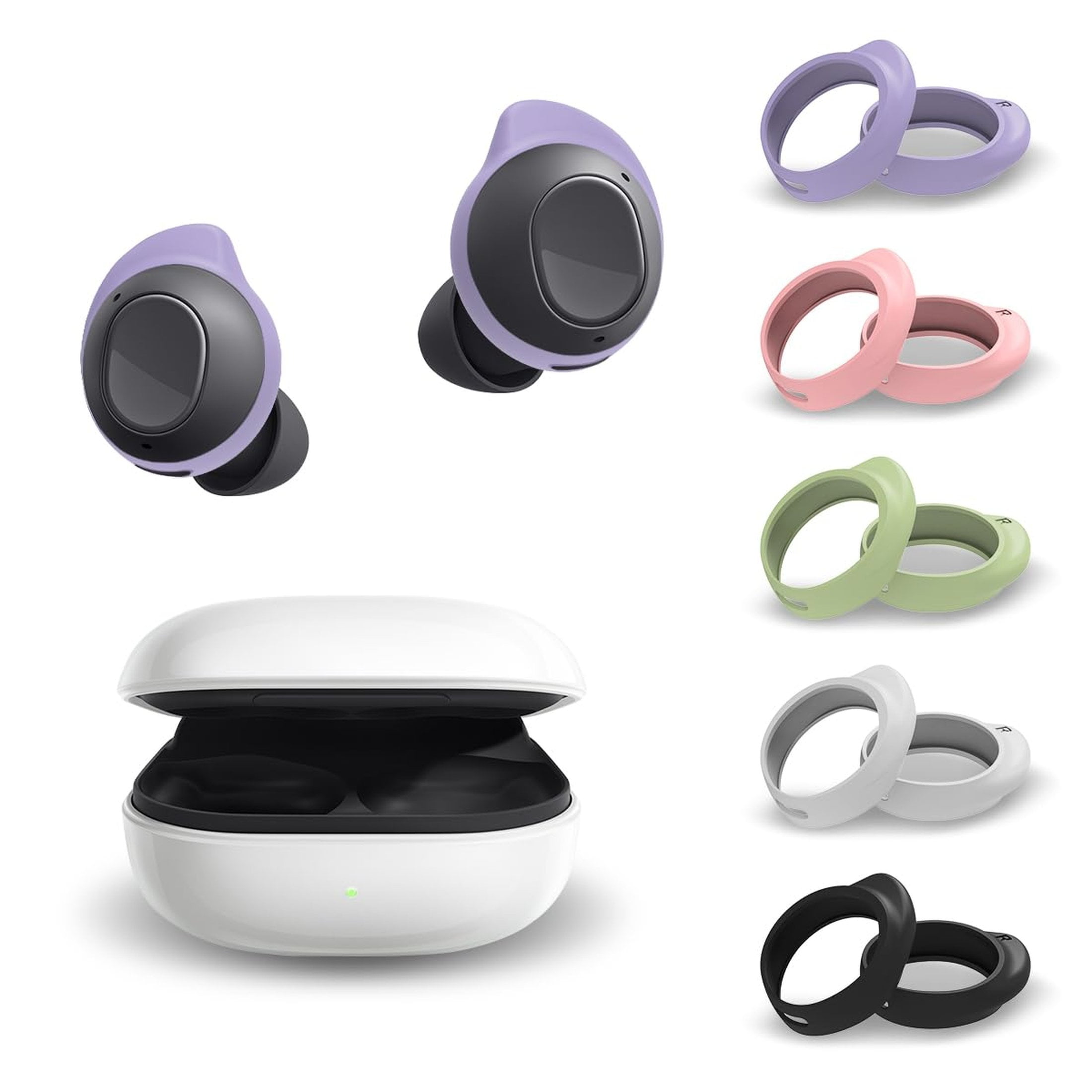 Galaxy Buds FE Soft Silicone Wing Tips with Storage Box - 5 Colors ...