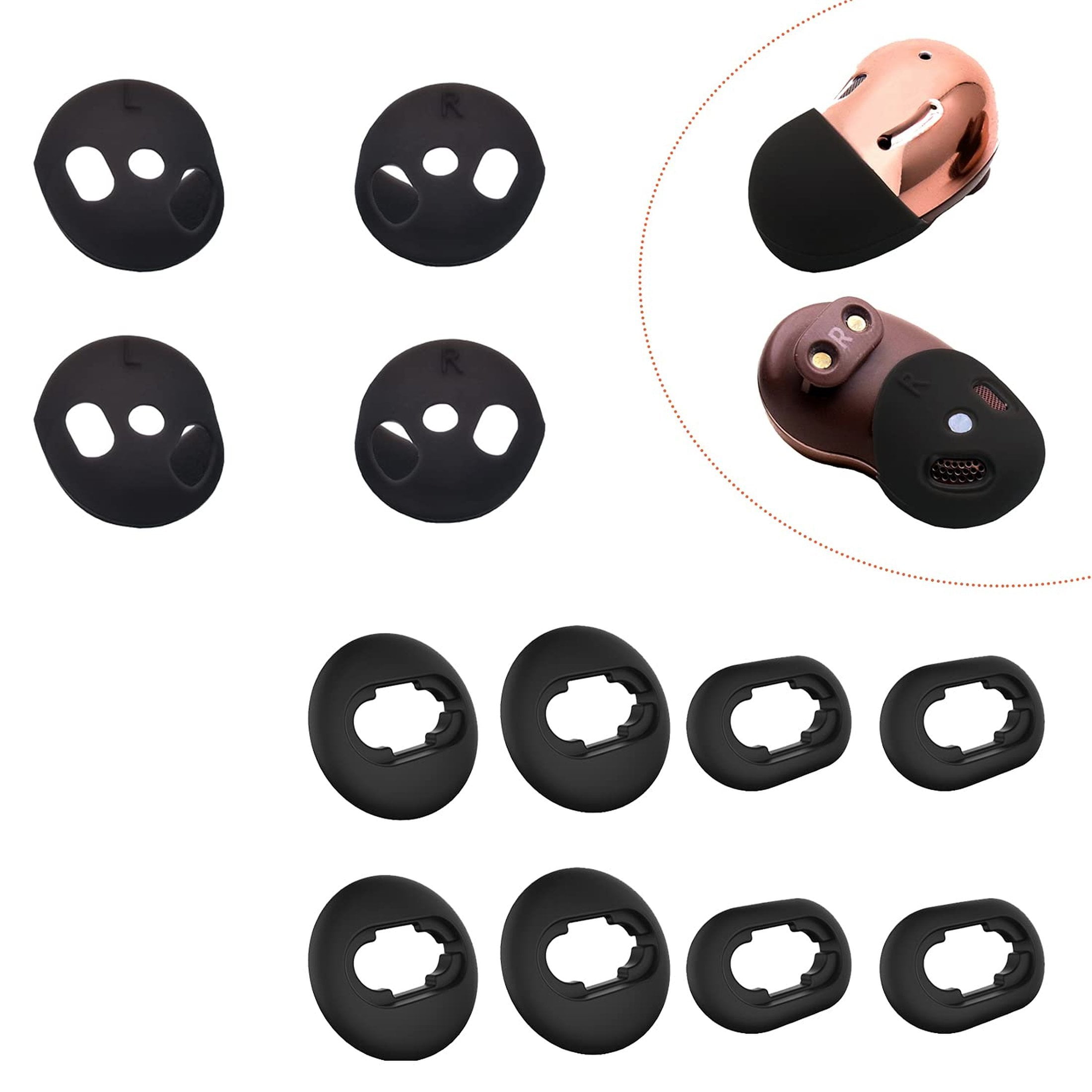 Galaxy Buds Live Silicone Ear Tips and Wings Replacement Set - Walmart.com