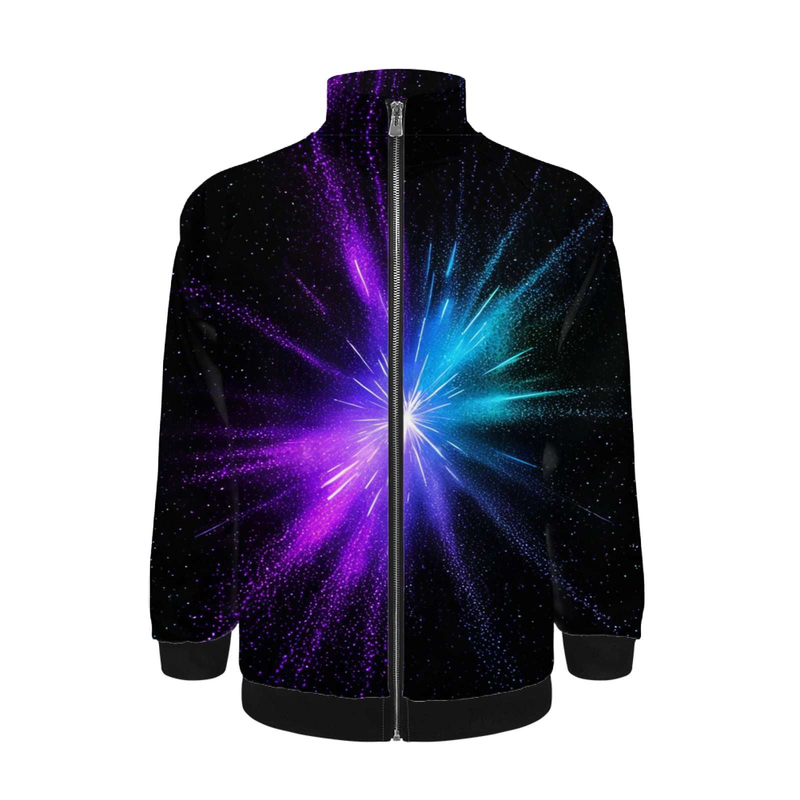 Galaxy Burst Art Print Jacket Men's Street Cool Long Sleeves Coat ...