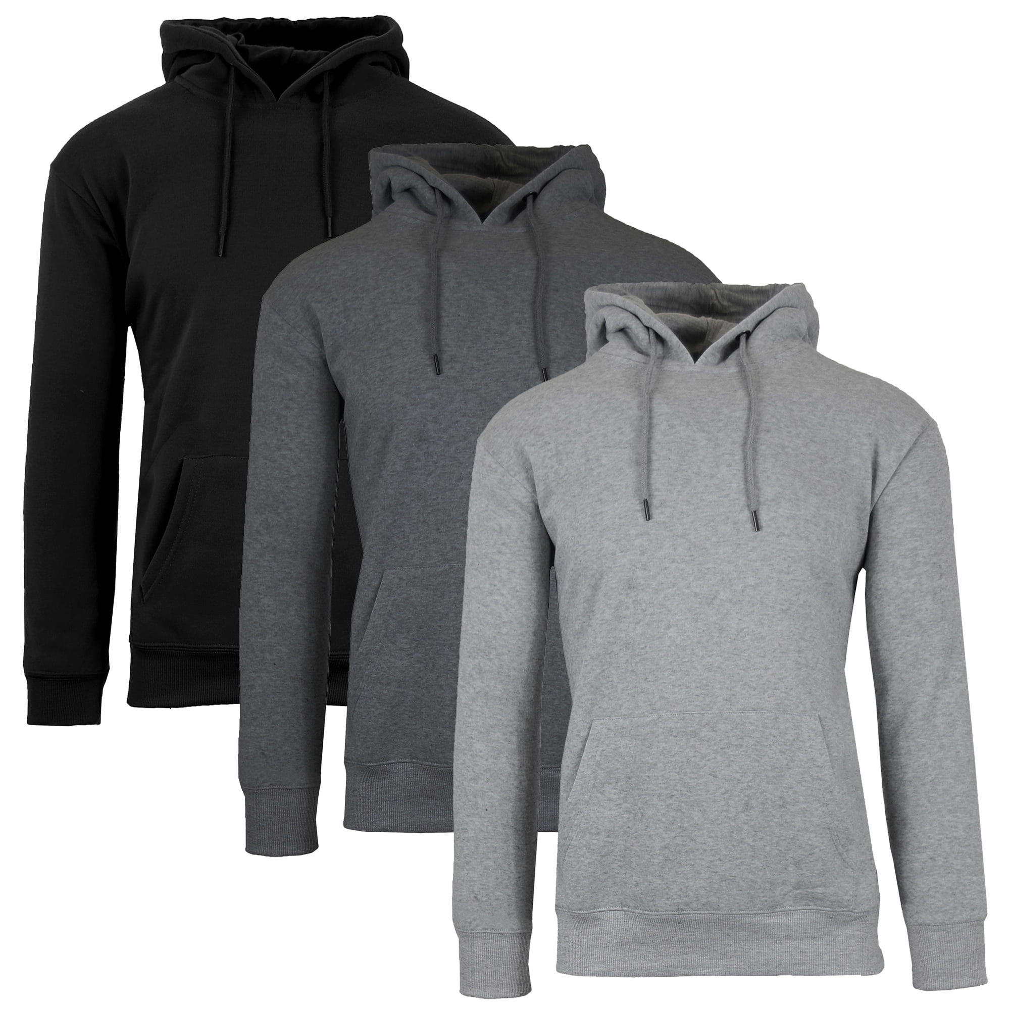 Galaxy By Harvic Mens Heavyweight Fleece Lined Pullover Hoodie 3 Pack(M ...