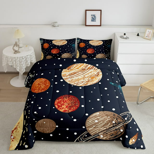 Galaxy Comforter Set Full Solar System Bedding for Boys Girls Universe ...