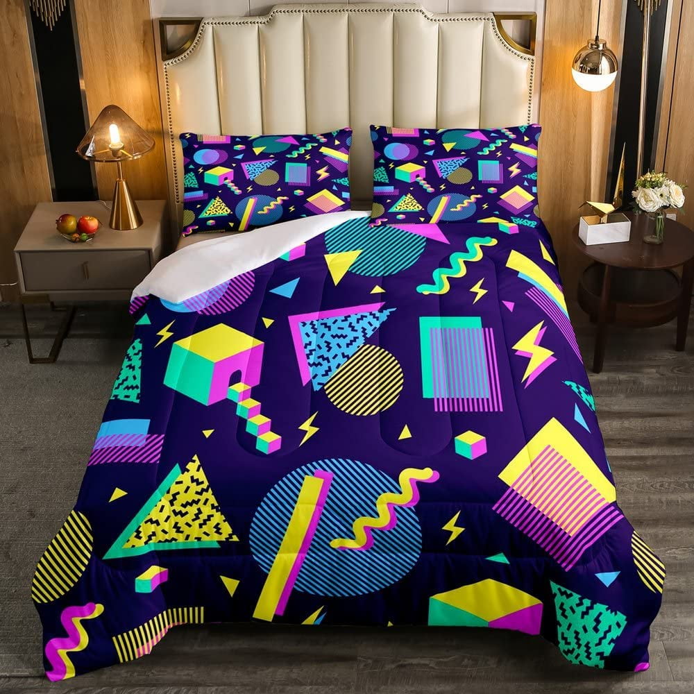 Galaxy Comforter Set Size Blue Purple Starry Sky Quilted Duvet Vintage ...