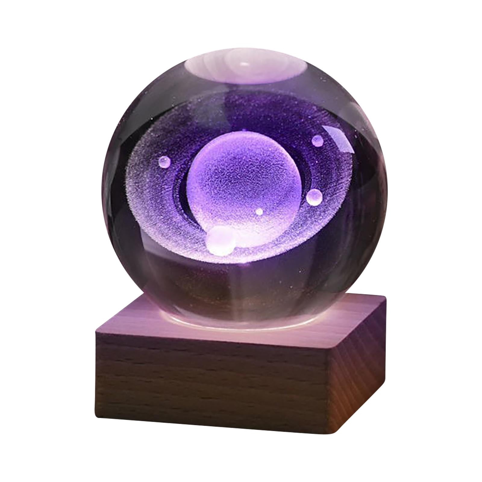Galaxy Crystal Ball Night Light Lamp with Base, Electric Crystal Ball ...