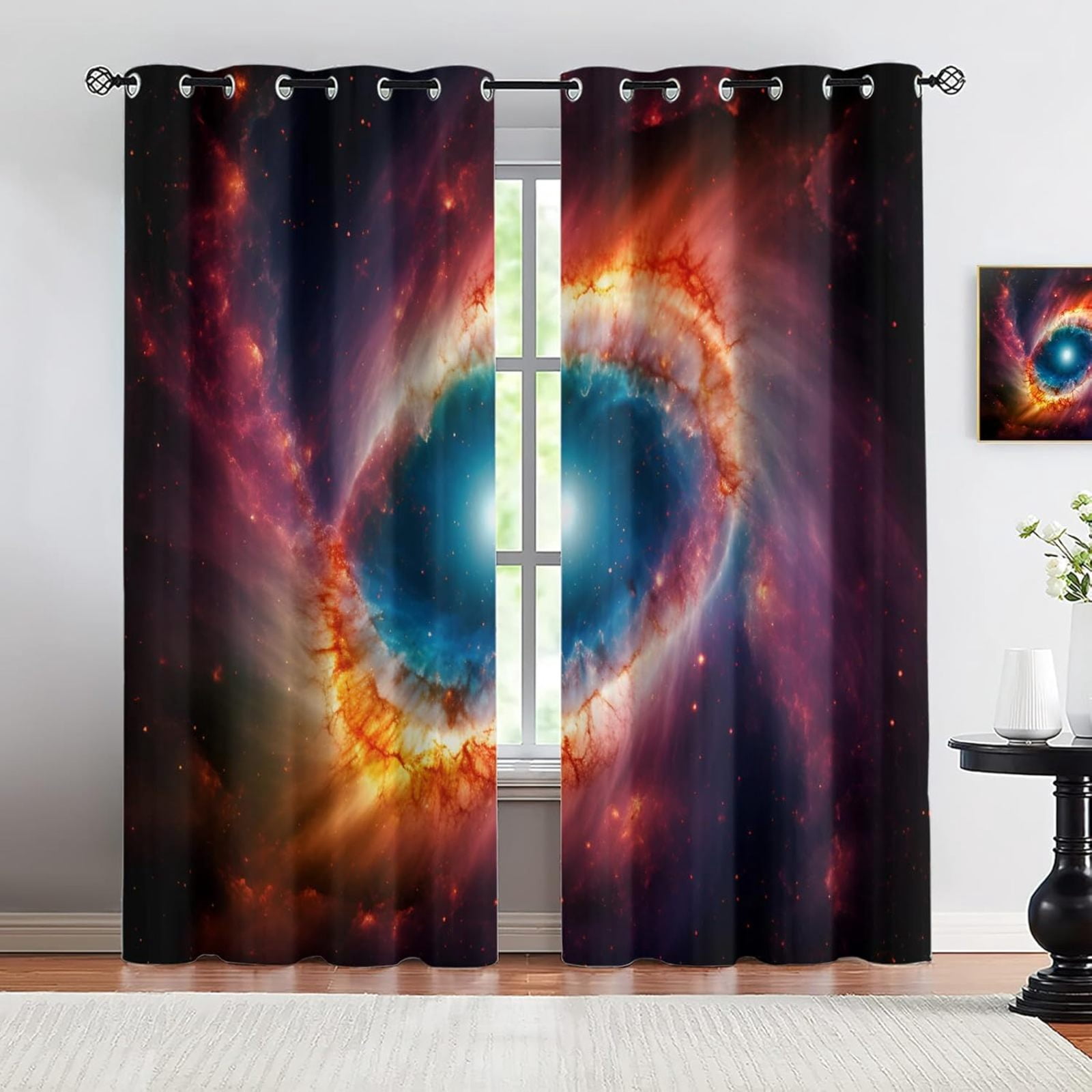 Galaxy Curtains For Bedroom Universe Nebula Blackout Curtains, Galaxy ...
