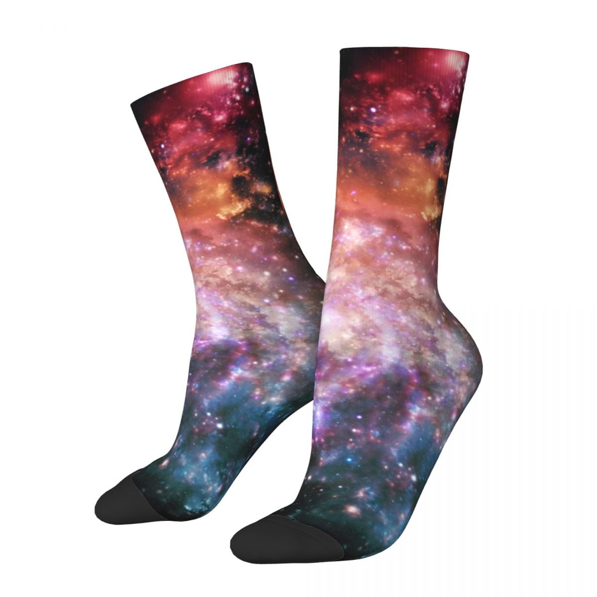 Galaxy Dark Matter Socks Glitter Stars Gothic Stockings Unisex Medium ...