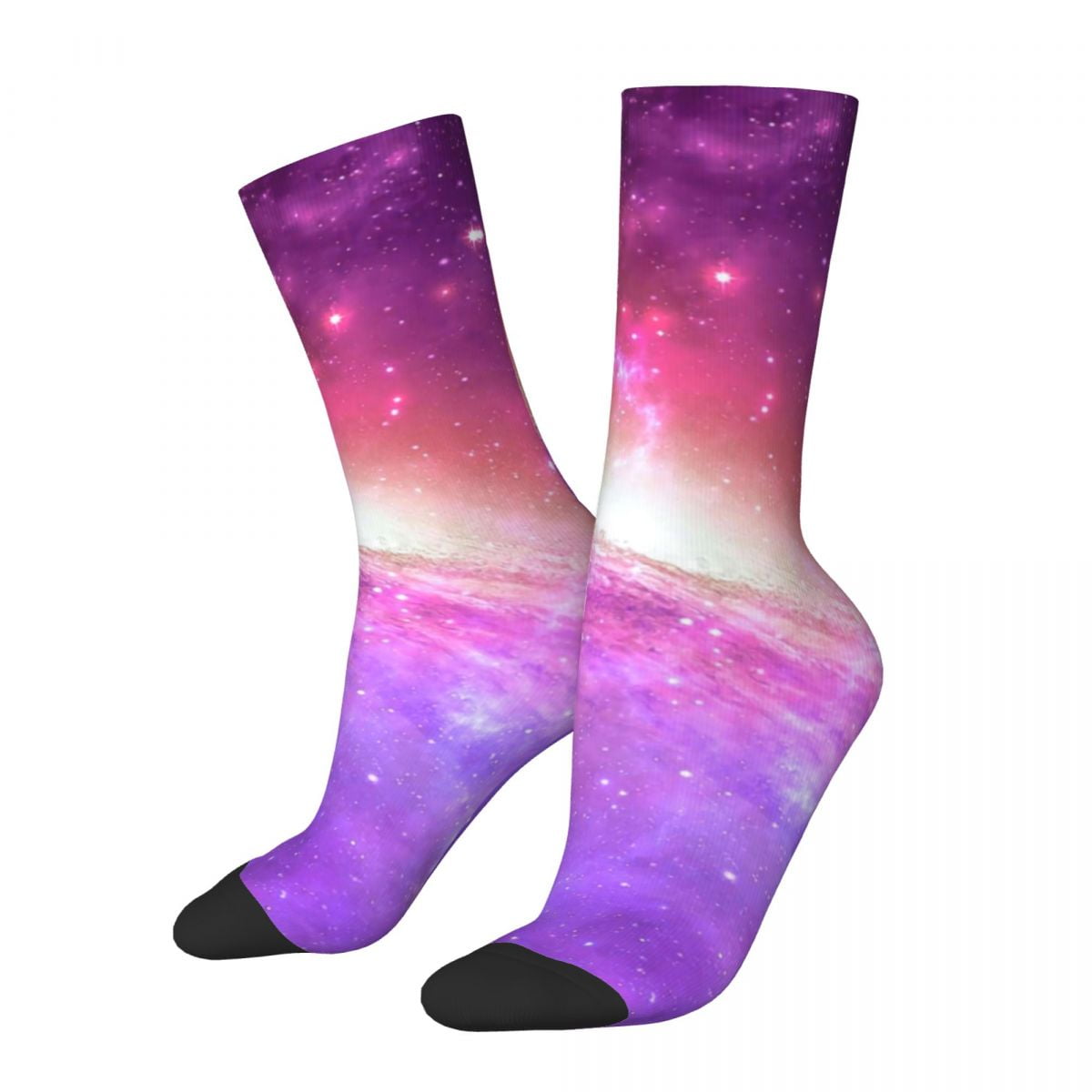 Galaxy Dark Matter Socks Glitter Stars Gothic Stockings Unisex Medium ...