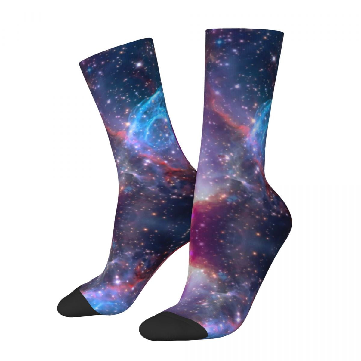Galaxy Dark Matter Socks Glitter Stars Gothic Stockings Unisex Medium ...