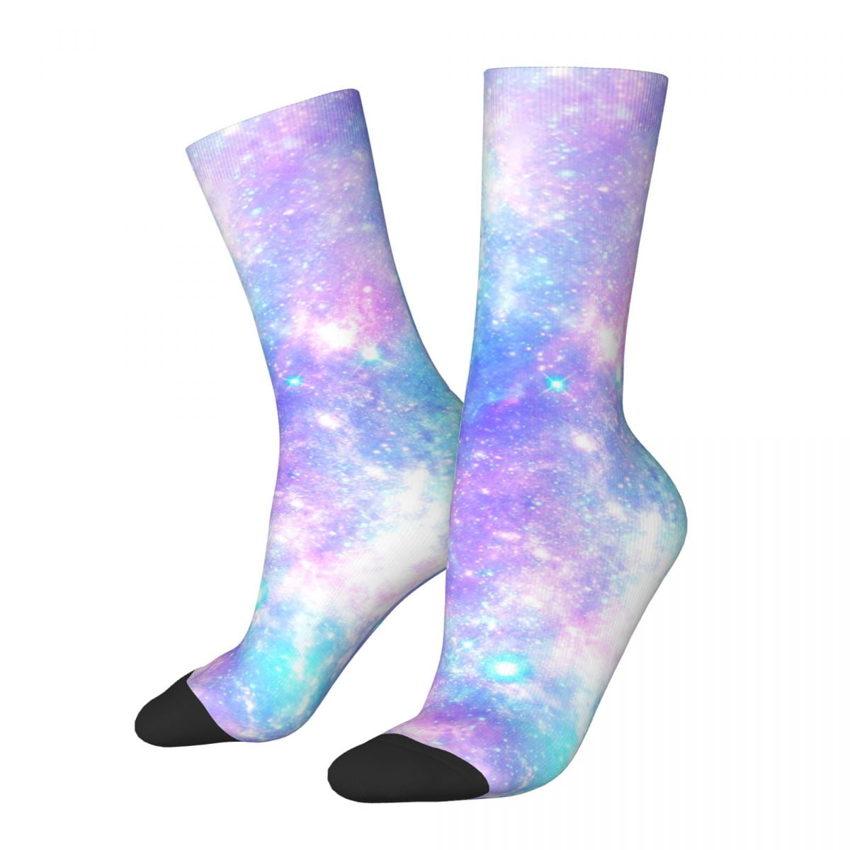 Galaxy Dark Matter Socks Glitter Stars Gothic Stockings Unisex Medium ...