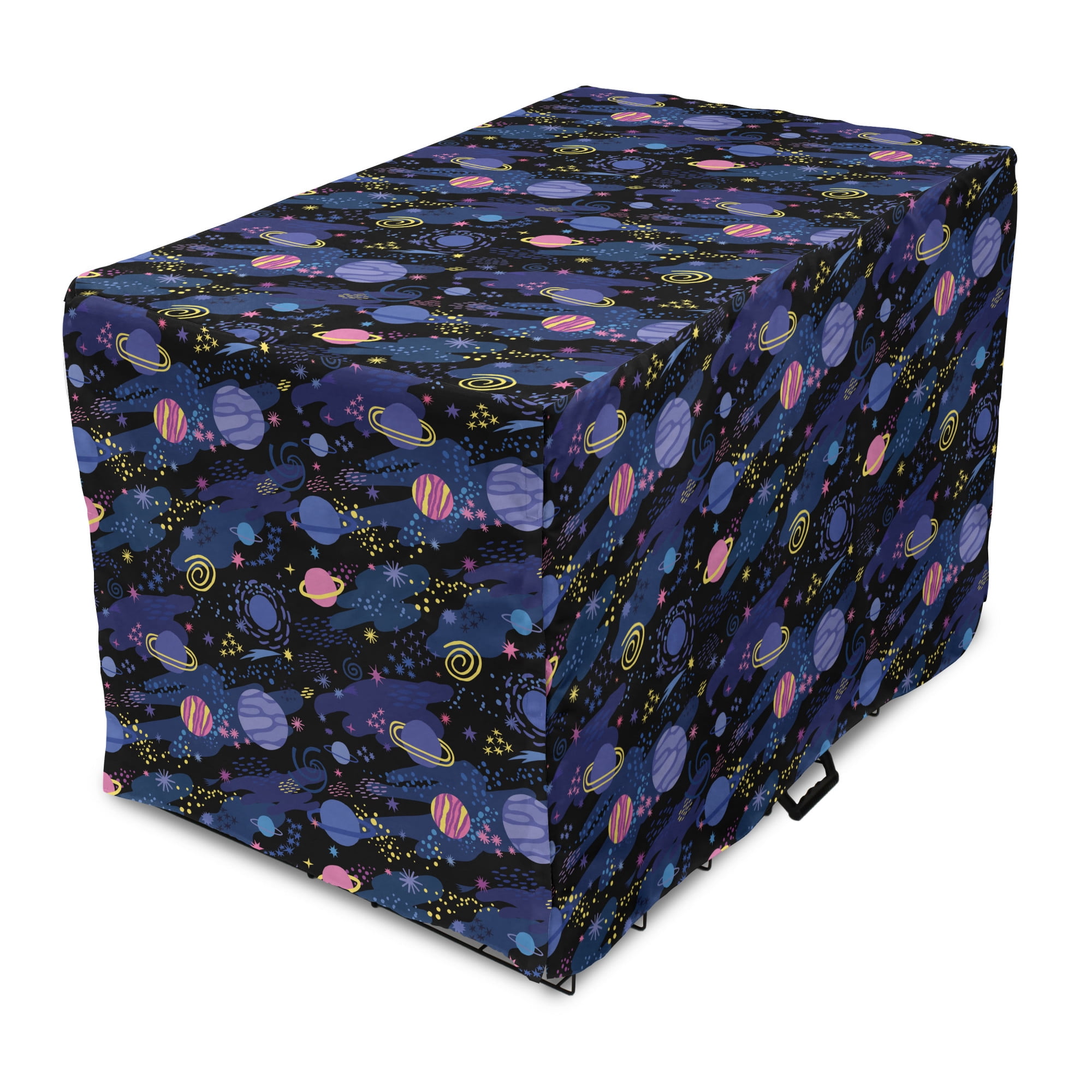 Galaxy Dog Crate Cover, Outer Space Planets Cosmic Journey Milky Way ...