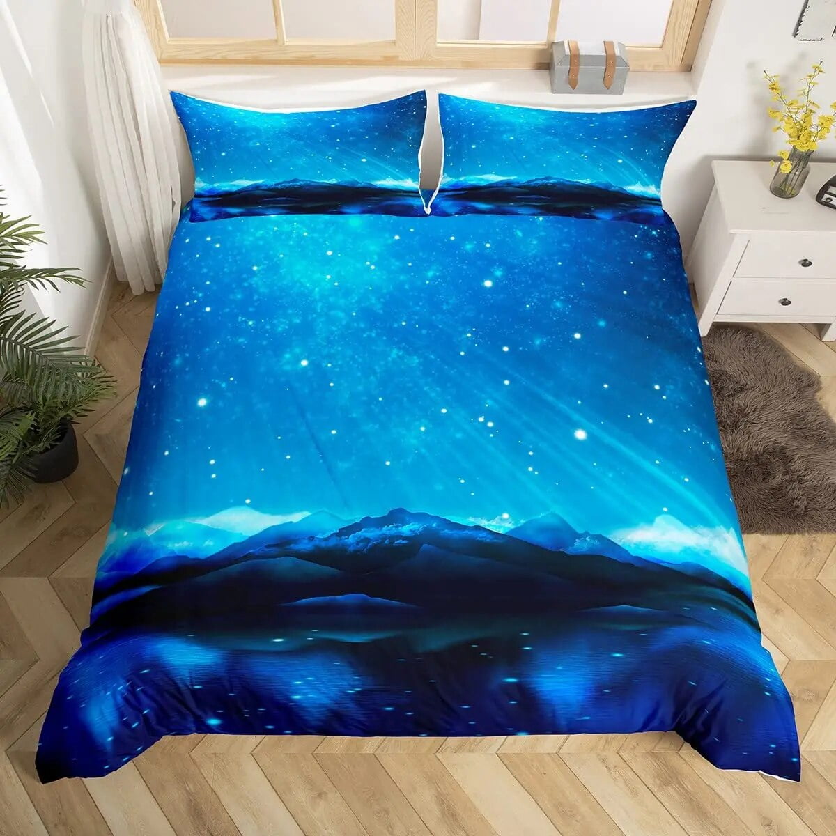 Galaxy Duvet Cover Set 3D Printed Space Themed Bedding Set Kid Boy ...