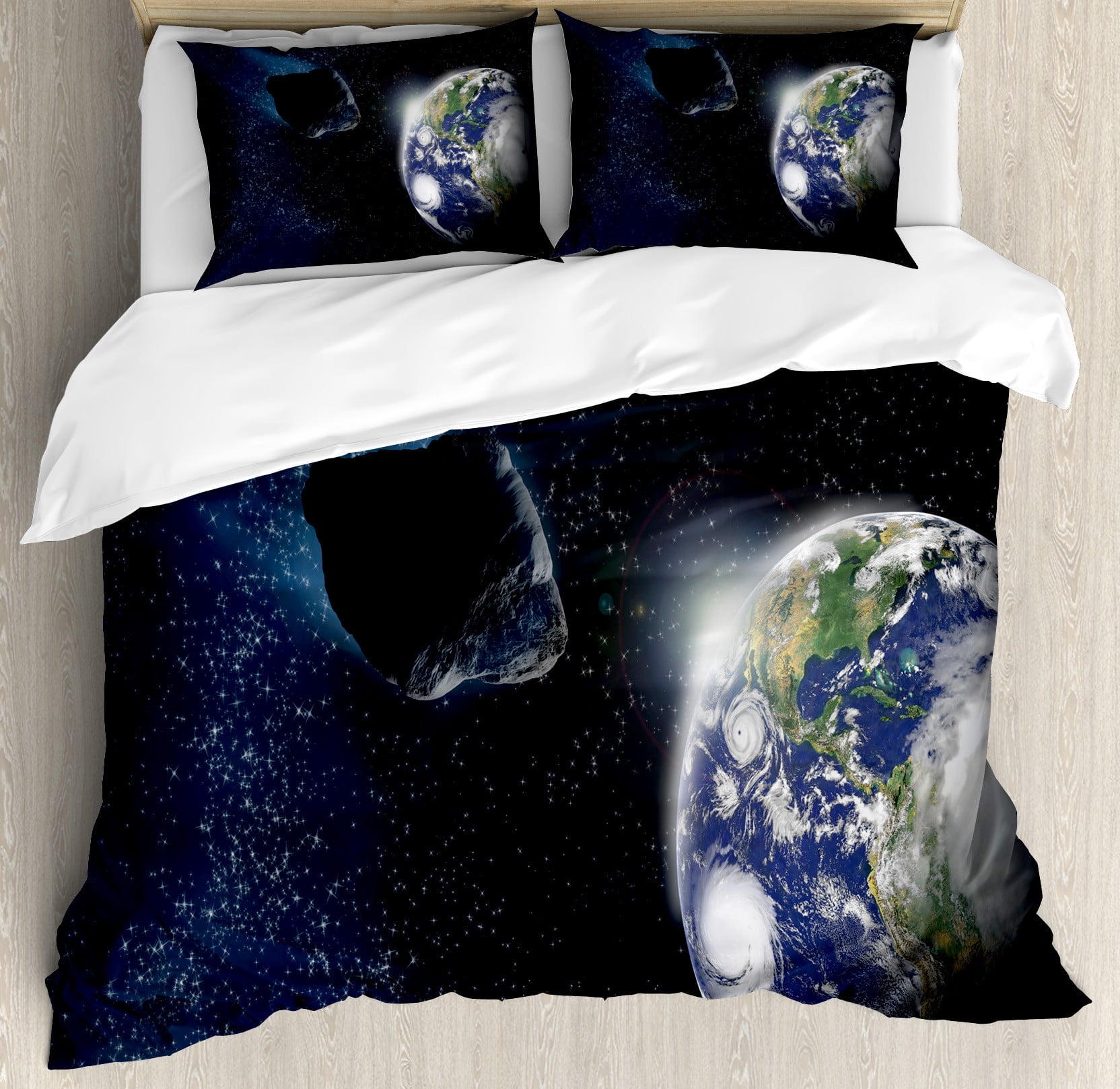 Galaxy Duvet Cover Set, Attack of the Asteroid Rocky Dark Body Comet on ...