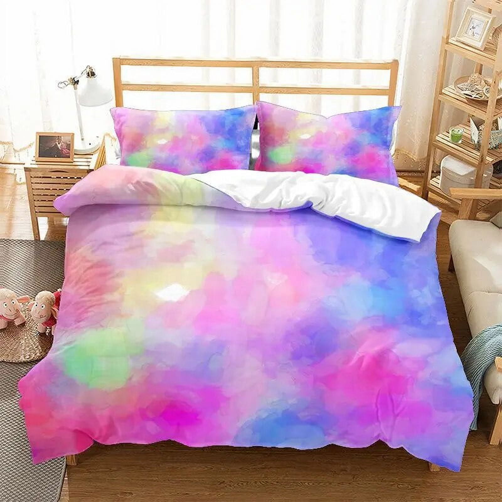 Galaxy Duvet Cover Set Fantasy Watercolor Starry Sky Bedding Set ...