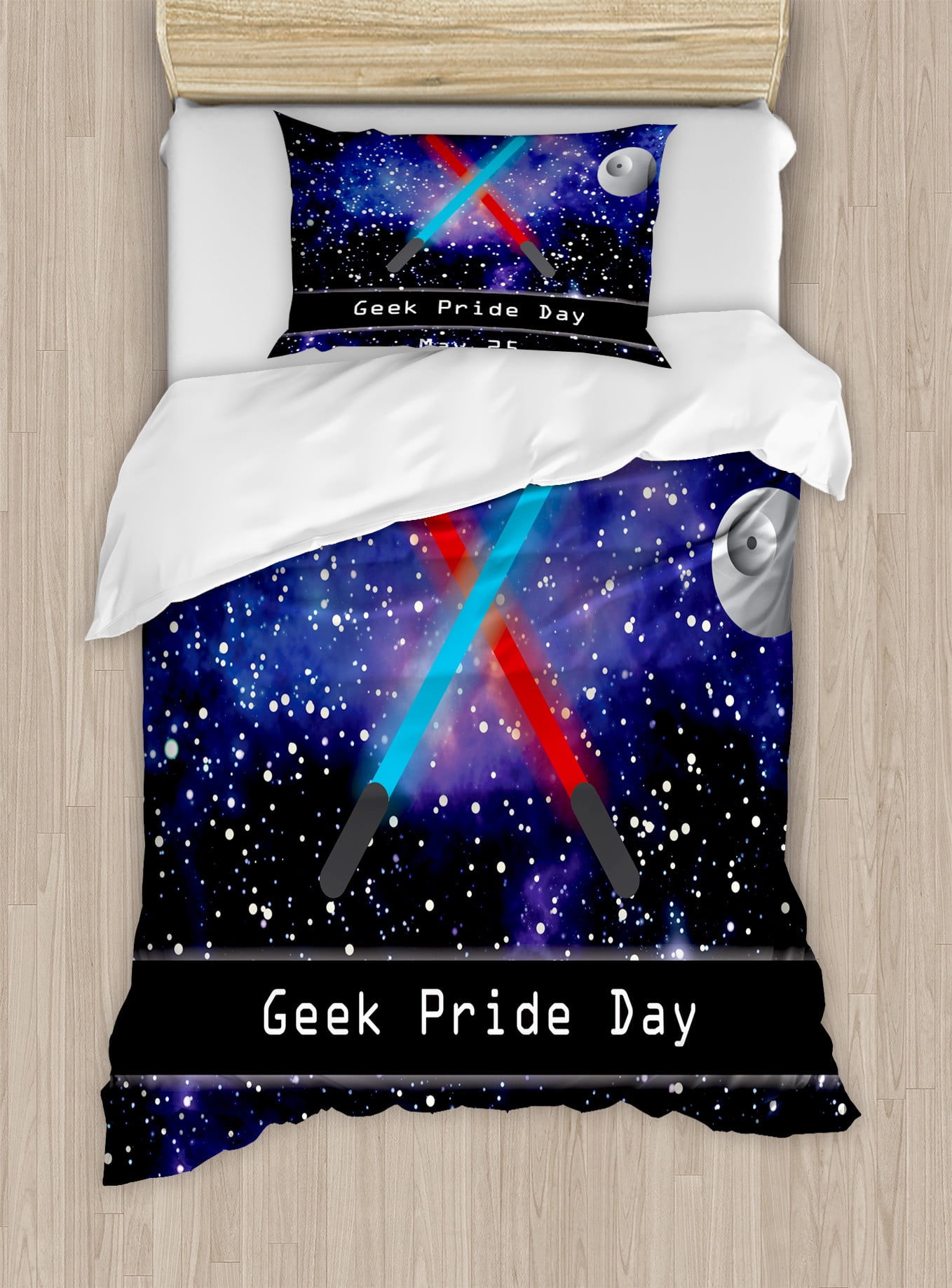 Galaxy Duvet Cover Set, Gift for Geek Pride Day May 25 Stars Galaxy ...
