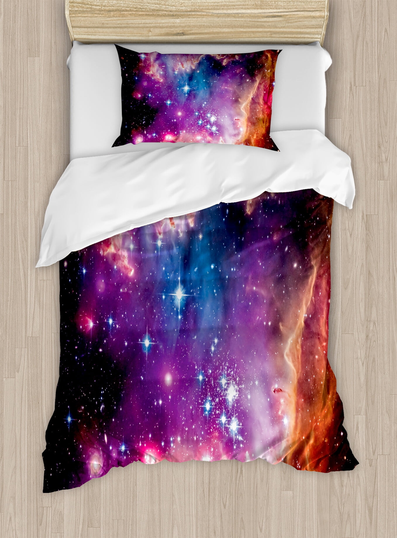 Galaxy Duvet Cover Set, Magellanic Cloud Stars and Colorful Cosmic ...