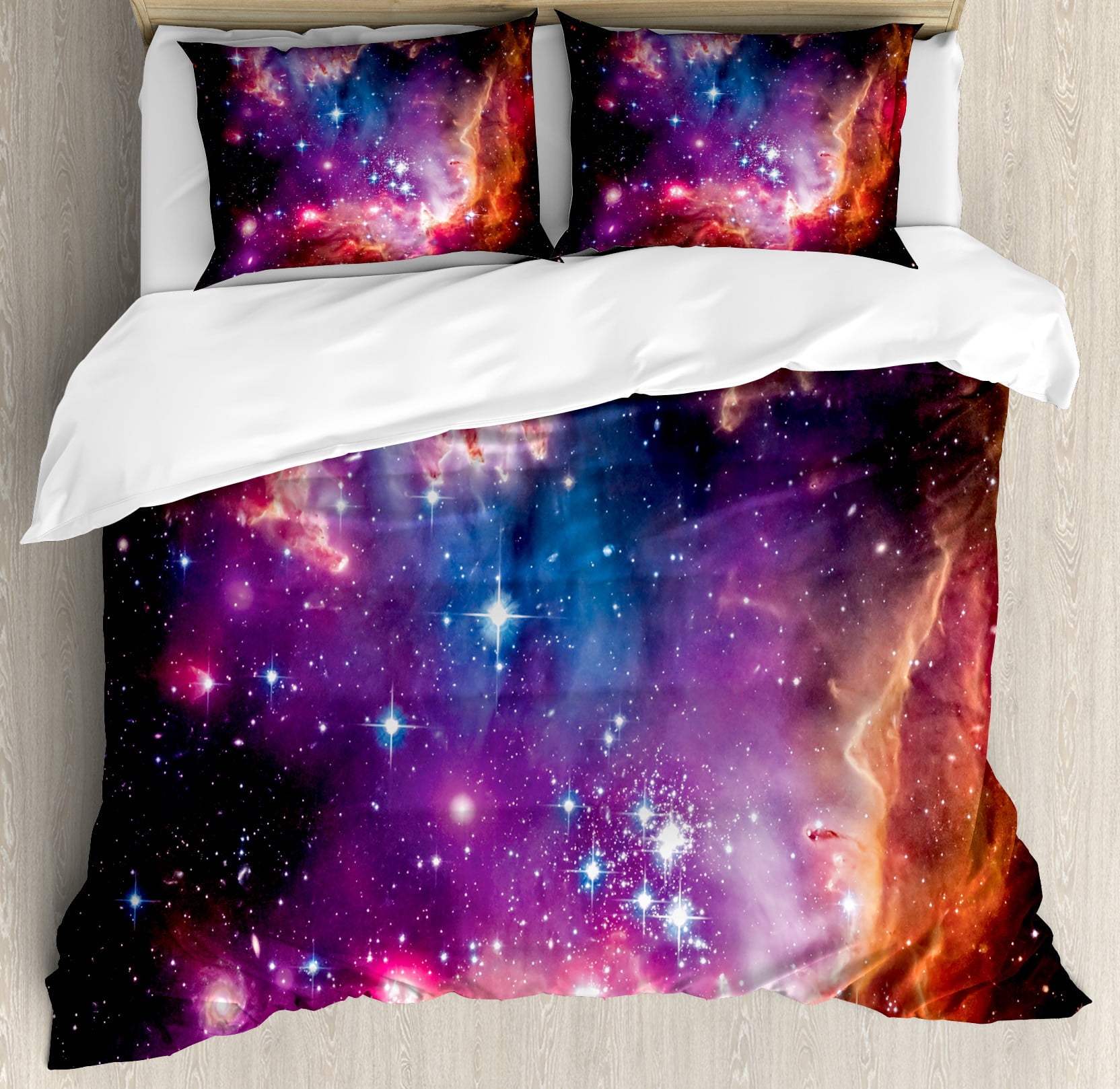 Galaxy Duvet Cover Set, Magellanic Cloud Stars and Colorful Cosmic ...