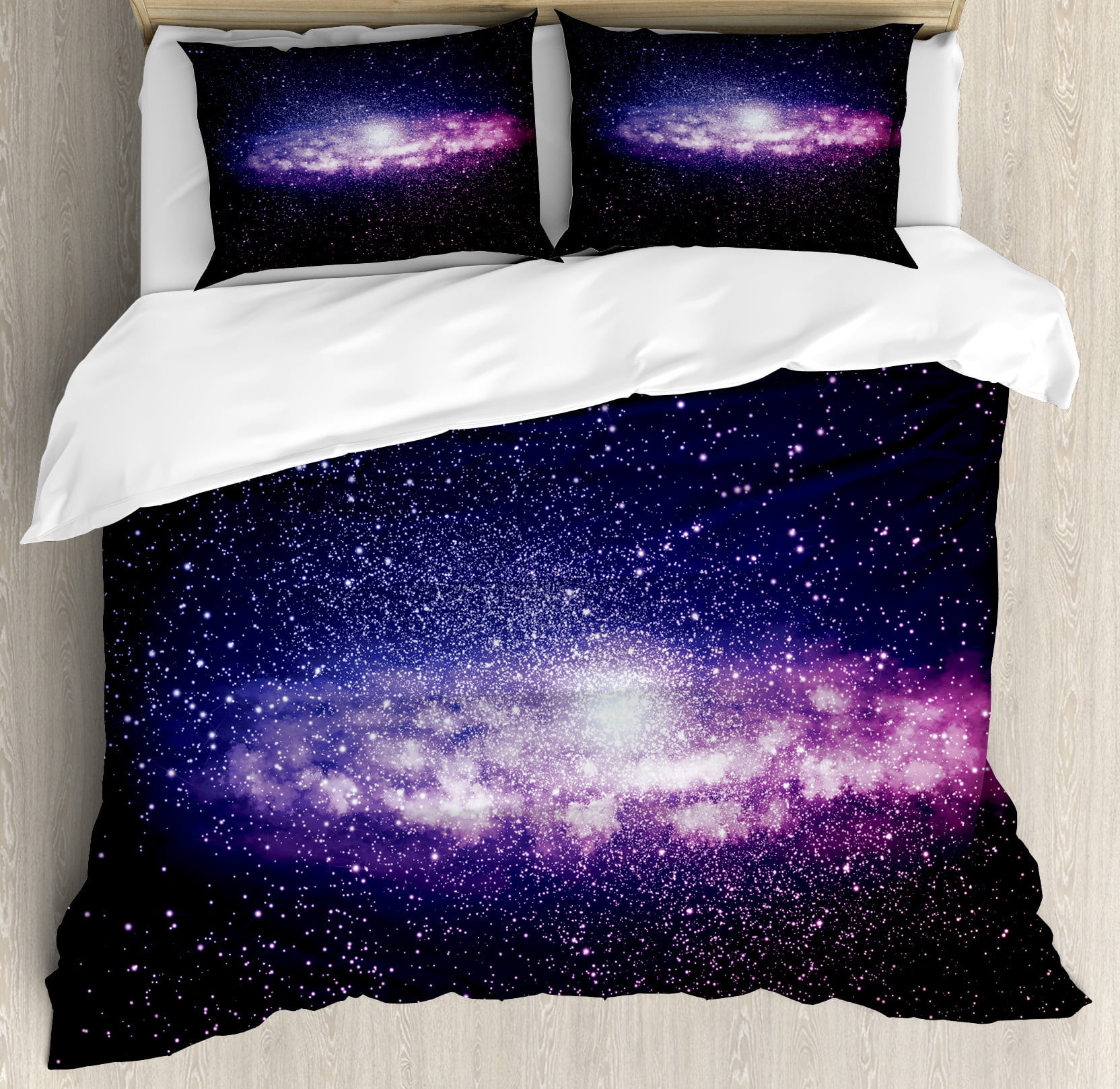 Galaxy Duvet Cover Set, Nebula Cloud in Milky Way Infinity in ...