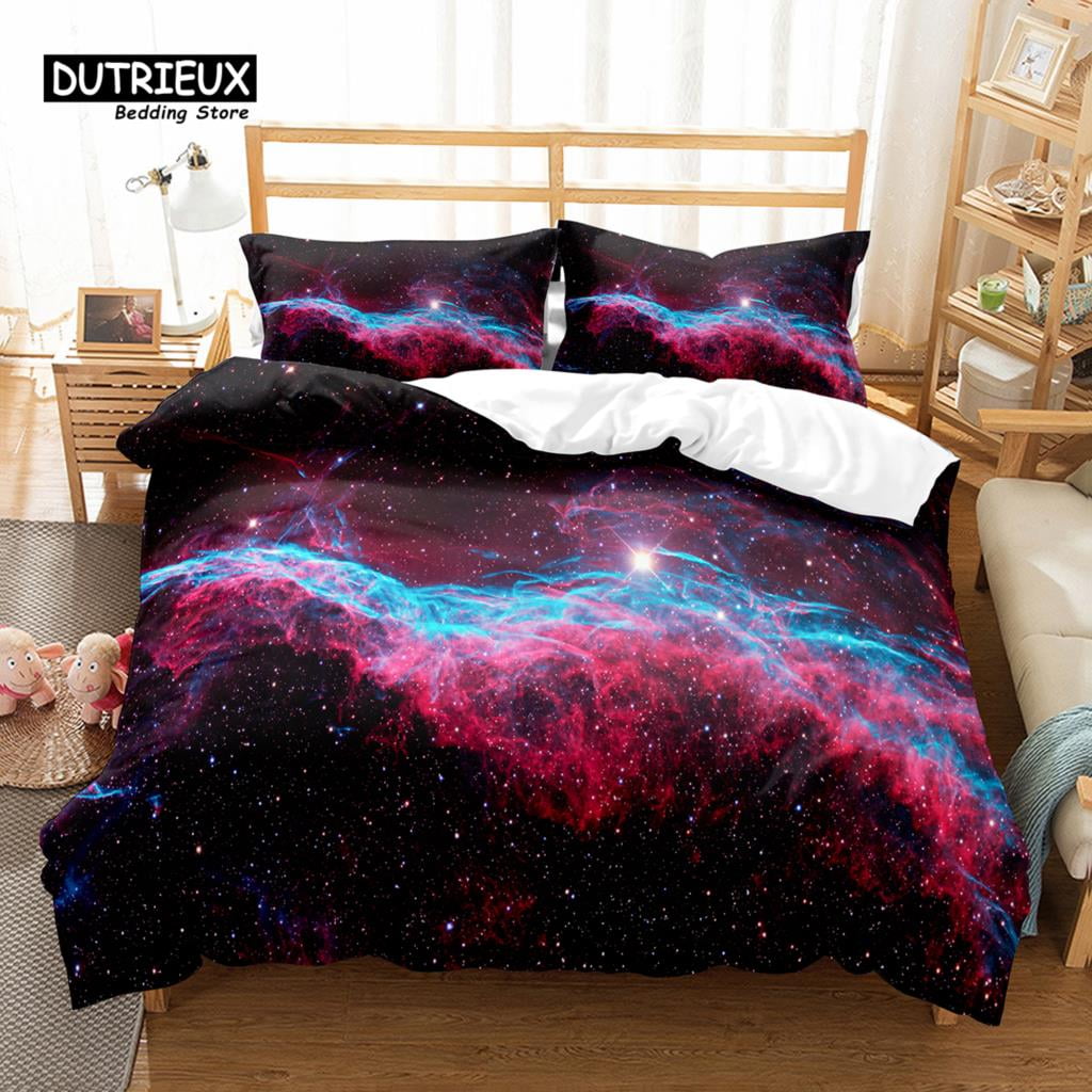 Galaxy Duvet Cover Set Starry Sky Comforter Cover Universer Outer Space ...