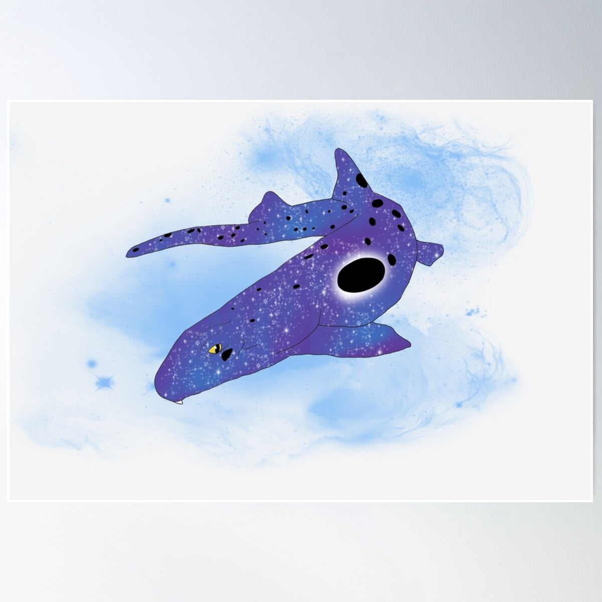 Galaxy Epaulette Shark Poster Wall Art, Modern Wall Decor For Living ...