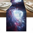 Galaxy Explosion Cotton Linen Table Runner Abstract Art Moon Universe ...