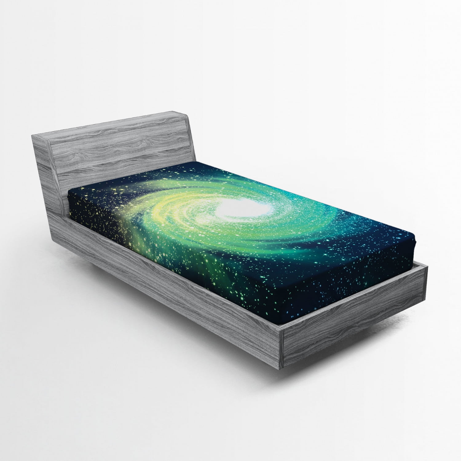 Galaxy Fitted Sheet Outer Space Theme Image Spiral Galaxy Stardust ...