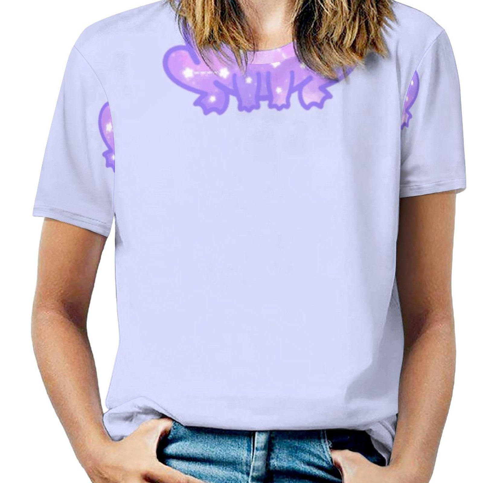Galaxy Frog New Fashion Zip Off Shoulder Top Short-Sleeve Women Shirt ...