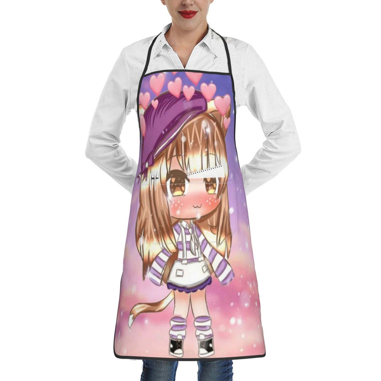Galaxy Gacha Life Apron With 2 Pockets For Cooking Baking Painting For ...