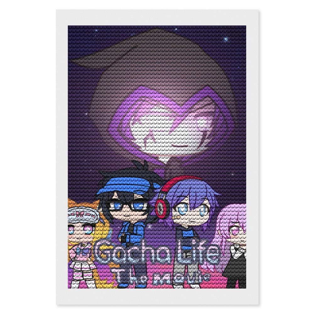 Galaxy Gacha Life Diamond Art Kits for Adults Kids,DIY 5D Round Full ...