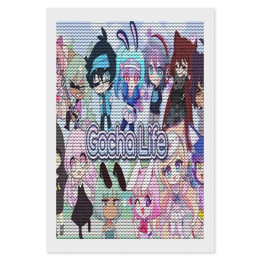 Galaxy Gacha Life Diamond Art Kits for Adults Kids,DIY 5D Round Full ...