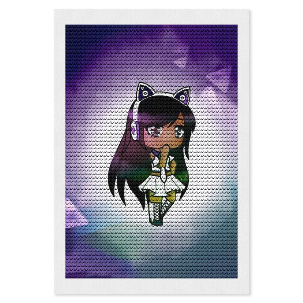 Galaxy Gacha Life Diamond Art Kits for Adults Kids,DIY 5D Round Full ...