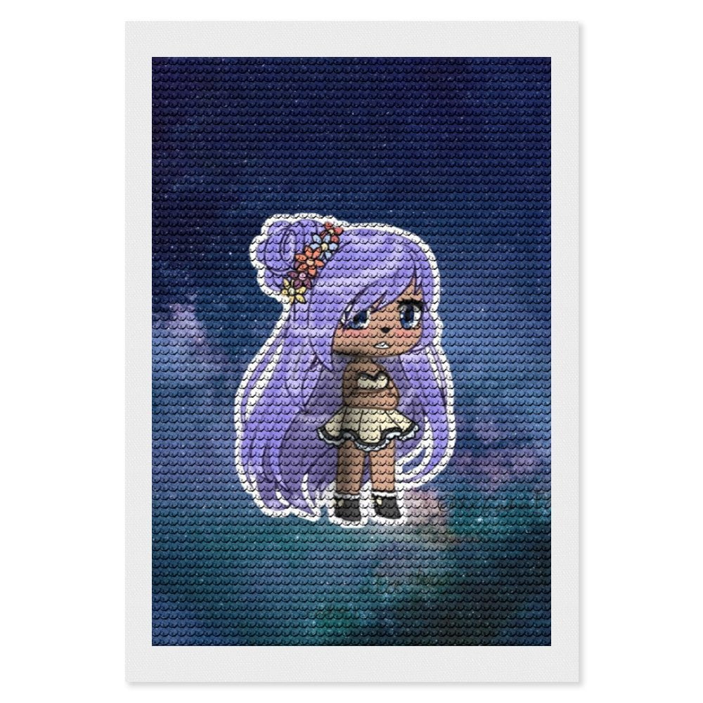 Galaxy Gacha Life Diamond Art Kits for Adults Kids,DIY 5D Round Full ...