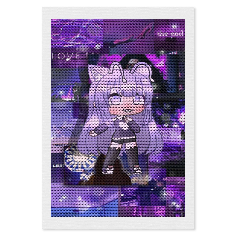 Galaxy Gacha Life Diamond Art Kits for Adults Kids,DIY 5D Round Full ...