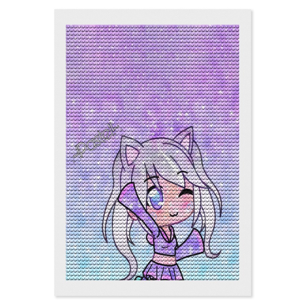 Galaxy Gacha Life Diamond Art Kits for Adults Kids,DIY 5D Round Full ...