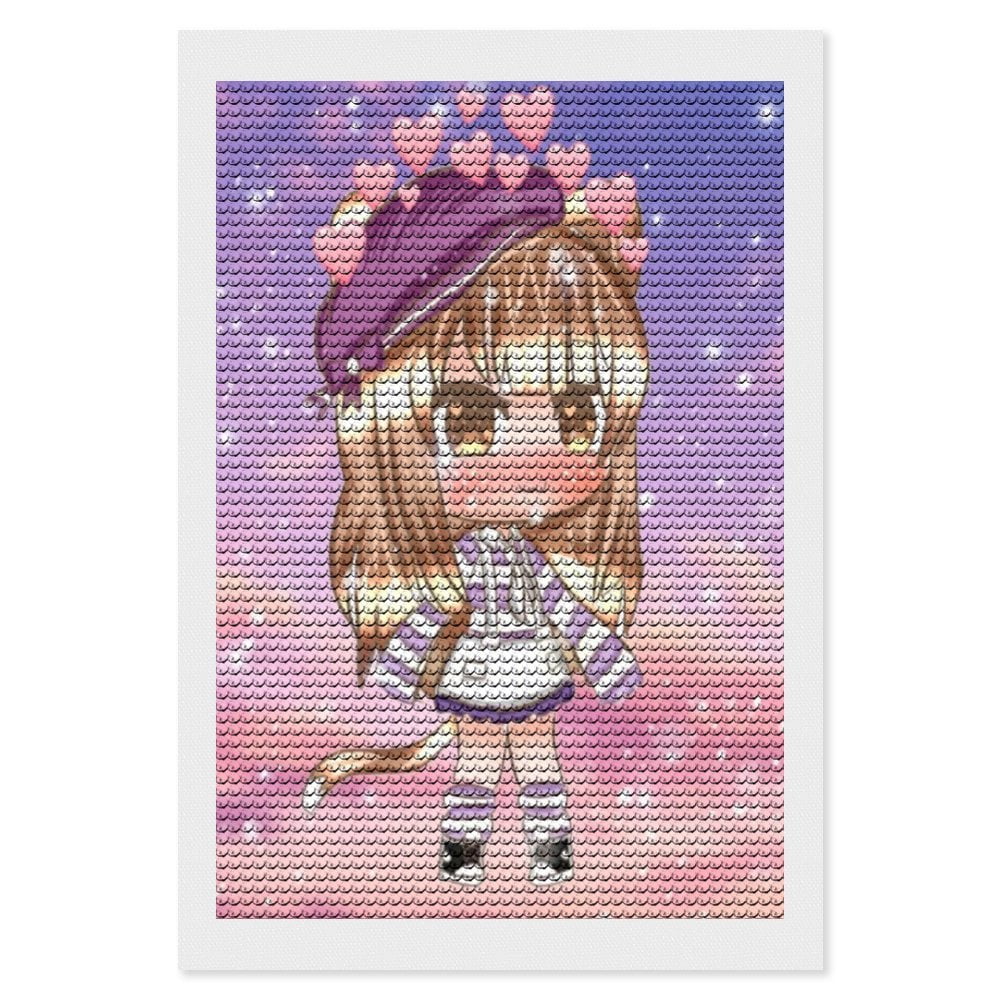 Galaxy Gacha Life Diamond Art Kits for Adults Kids,DIY 5D Round Full ...