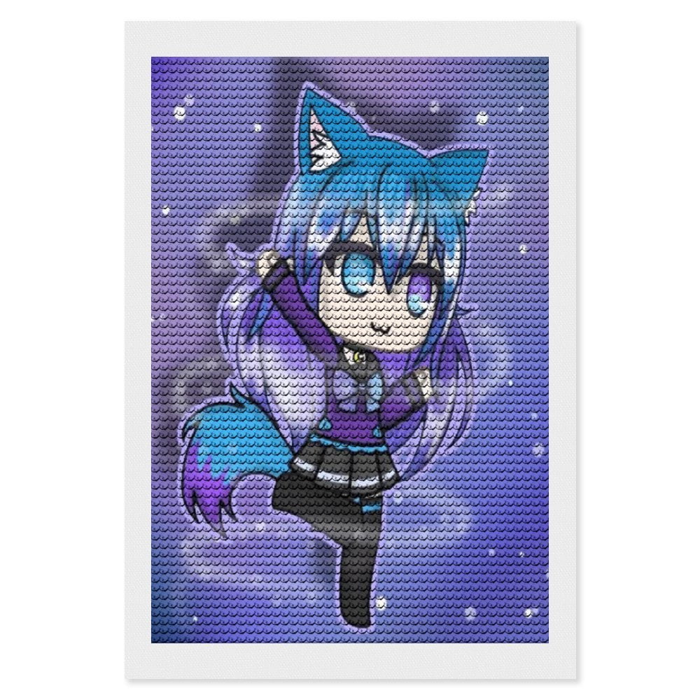 Galaxy Gacha Life Diamond Art Kits for Adults Kids,DIY 5D Round Full ...