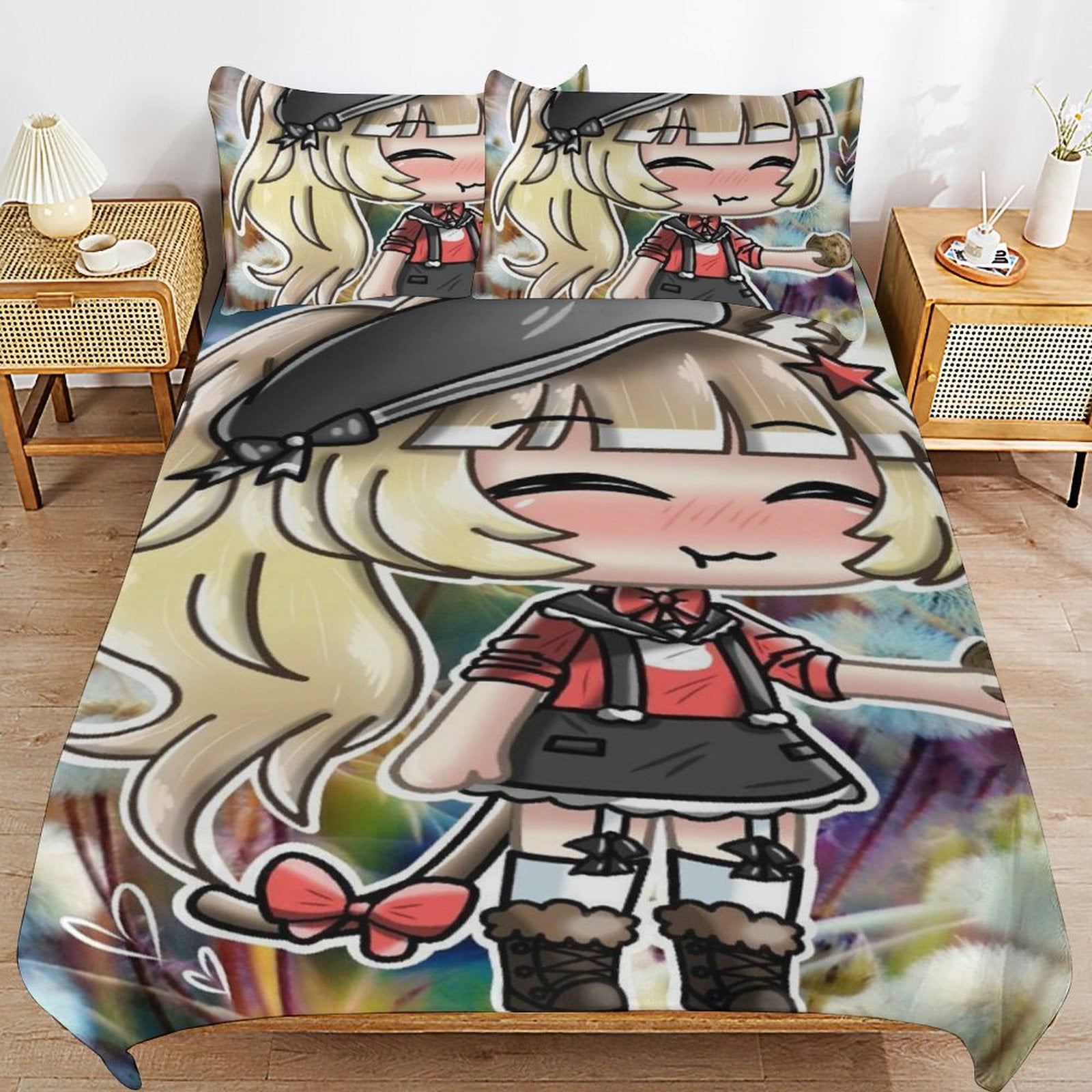 Galaxy Gacha Life Duvet Cover 3 Piece Bedding Set,Teen Comforter Cover ...