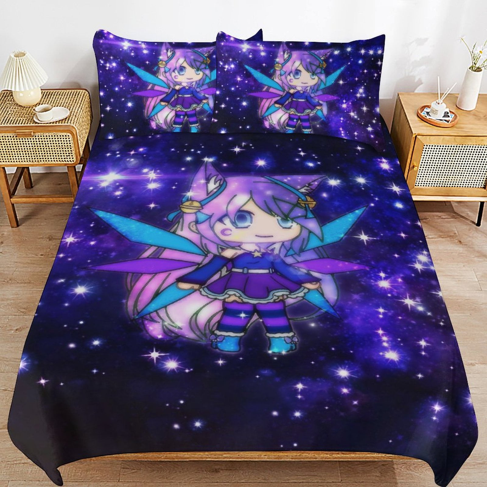 Galaxy Gacha Life Duvet Cover 3 Piece Bedding Set,Teen Comforter Cover ...