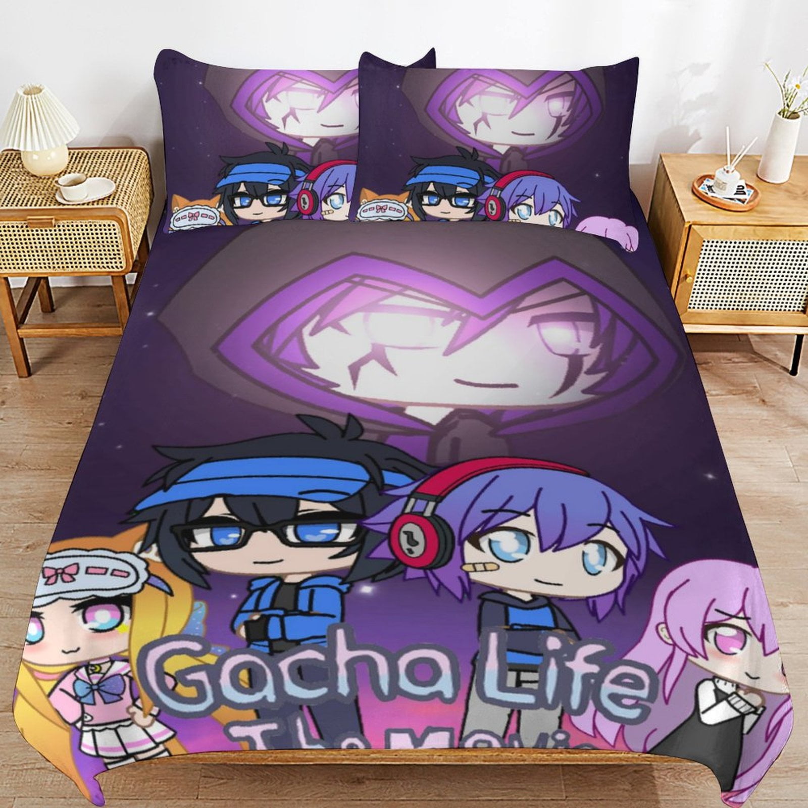 Galaxy Gacha Life Duvet Cover 3 Piece Bedding Set,Teen Comforter Cover ...