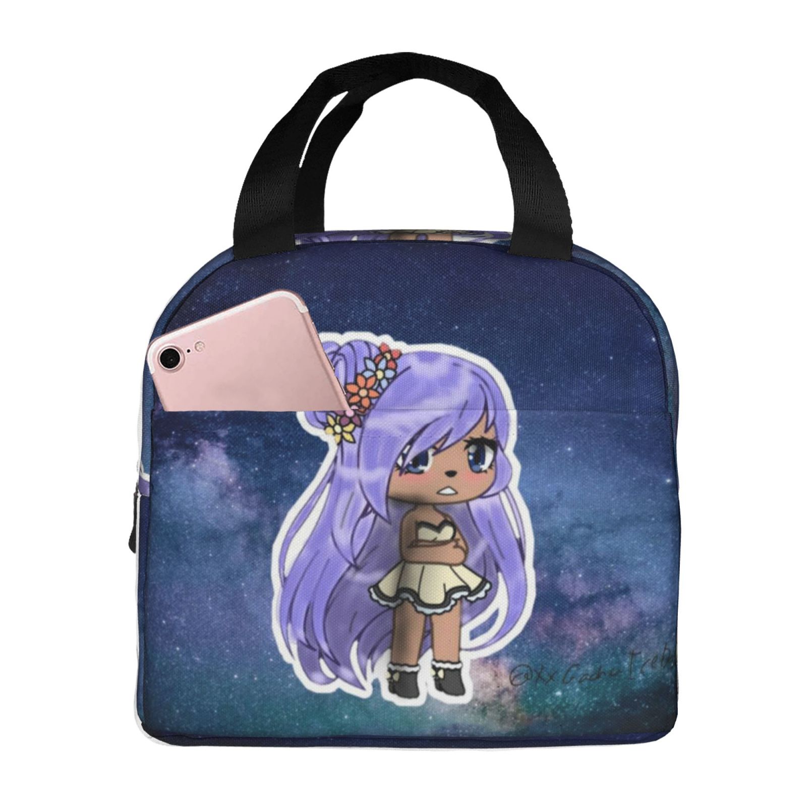 Galaxy Gacha Life Lunch Bag Cute Lunch Box Insulated Reusable Large ...