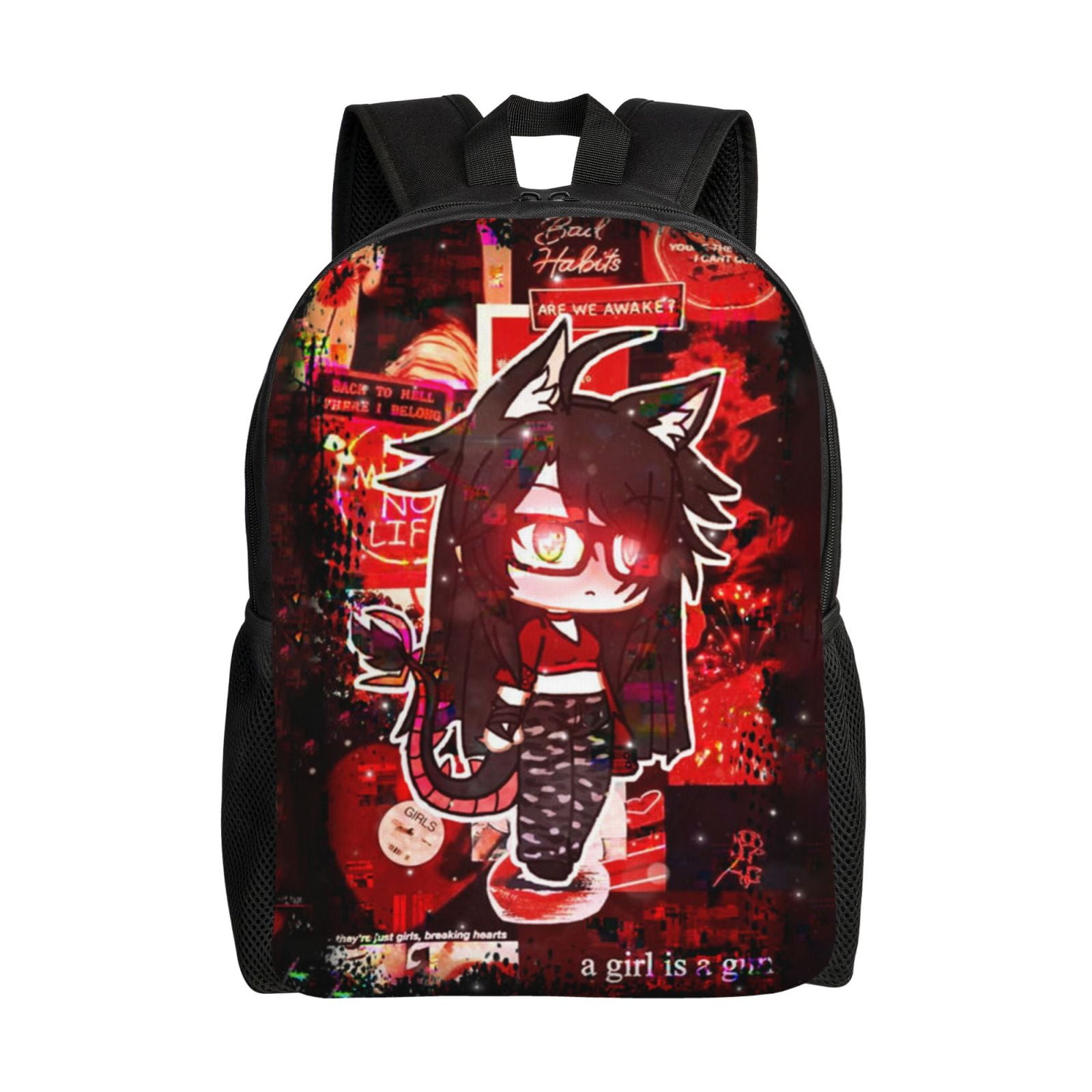 Galaxy Gacha Life Backpac 16In Bookbag Office Lightweight Shoulder Bag ...