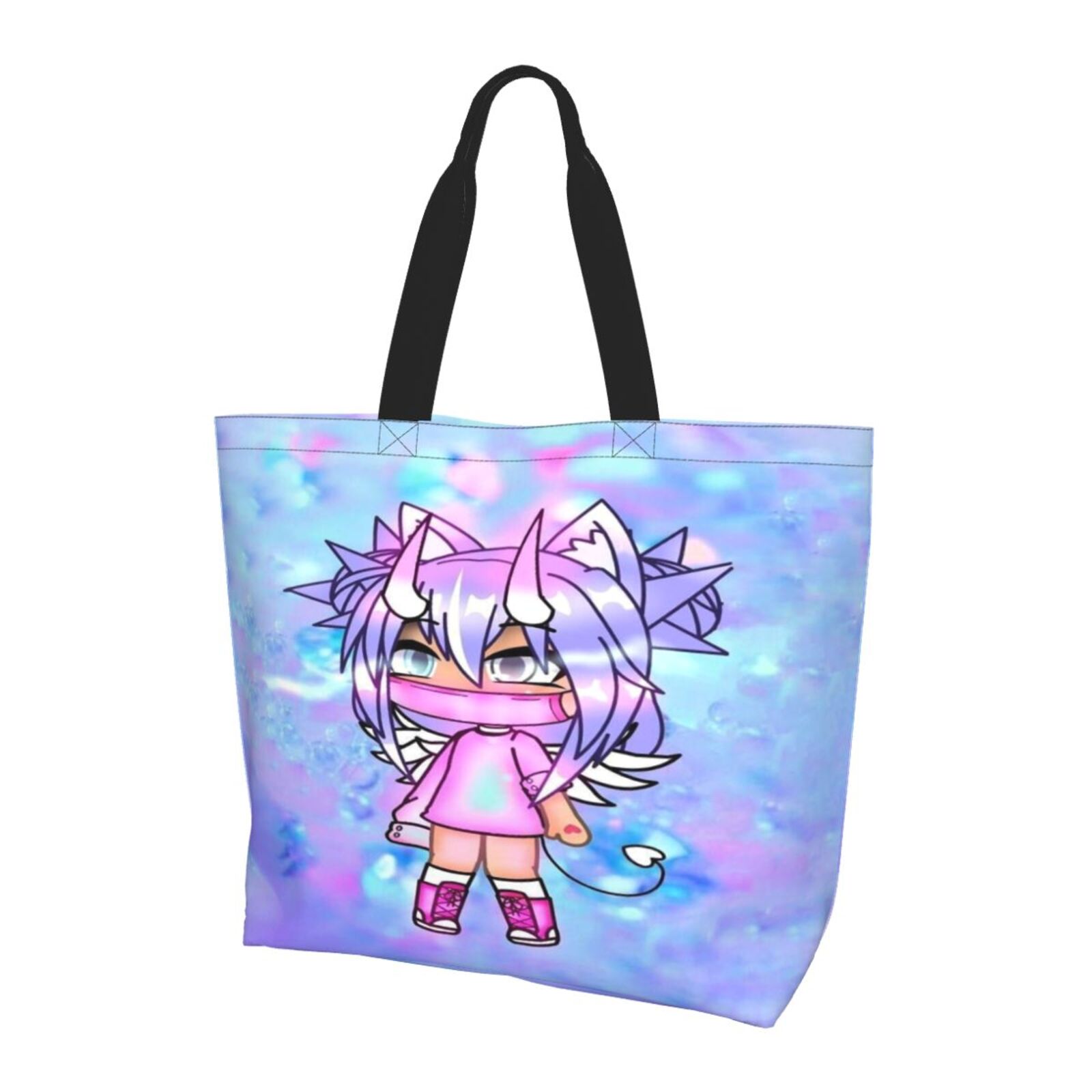 Galaxy Gacha Life Tote Bag For Women Cute Beach Bag Portable Handbag ...