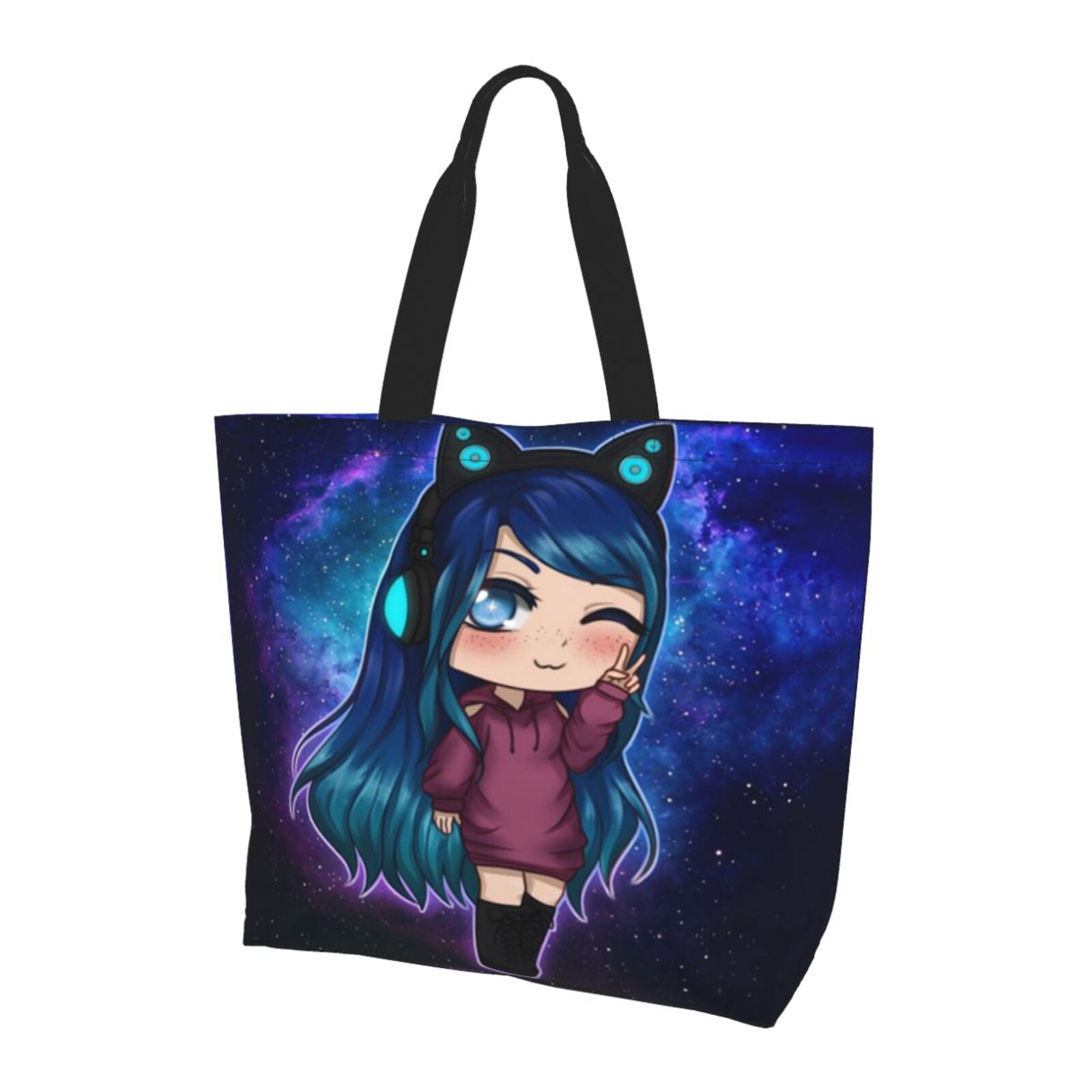 Galaxy Gacha Life Tote Bag For Women Cute Beach Bag Portable Handbag ...
