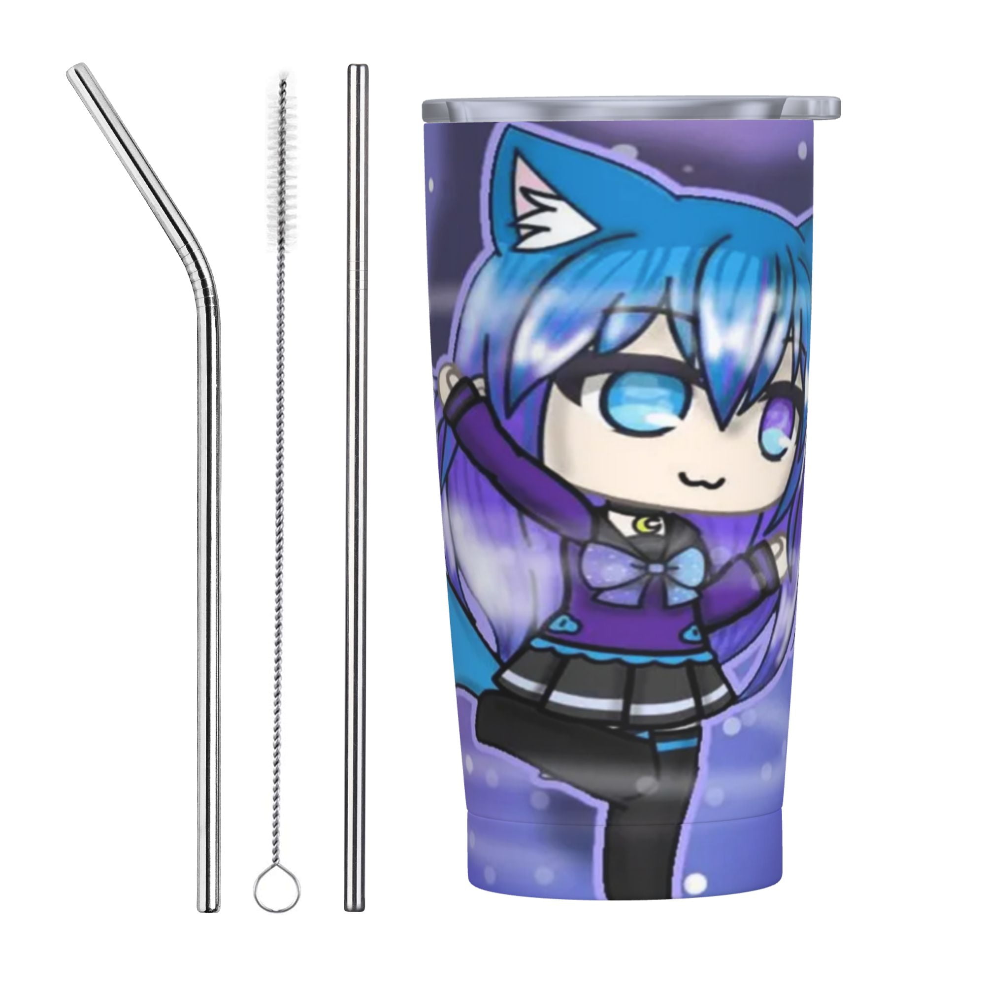 Galaxy Gacha Life Tumbler With Lid And Strawsnd Stainless Steel ...