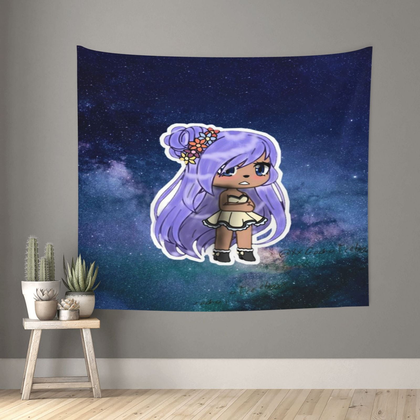 Galaxy Gacha Life Wall Tapestry Anime Poster For Bedroom Aesthetics ...