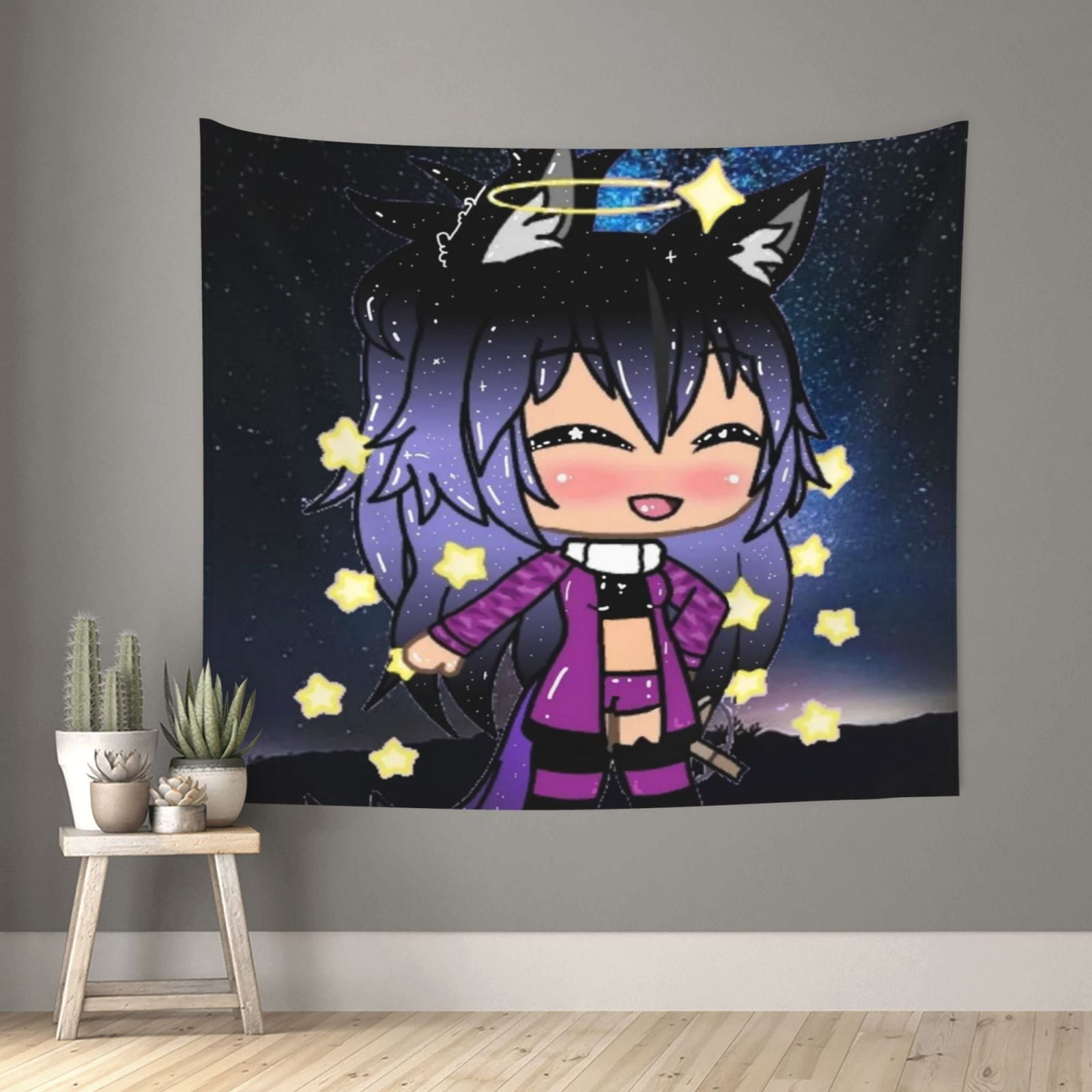 Galaxy Gacha Life Wall Tapestry Anime Poster For Bedroom Aesthetics ...