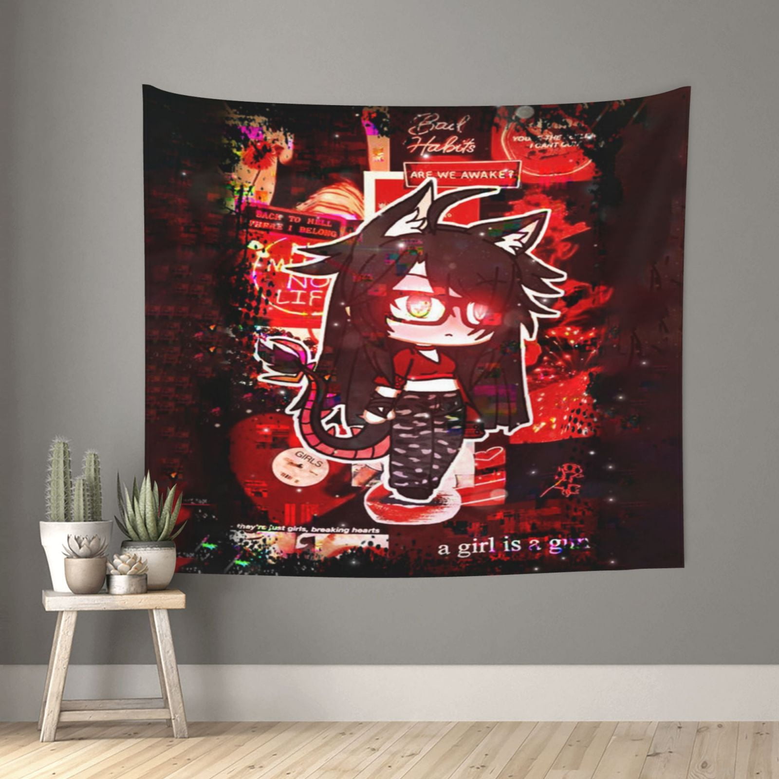 Galaxy Gacha Life Wall Tapestry Anime Poster For Bedroom Aesthetics ...