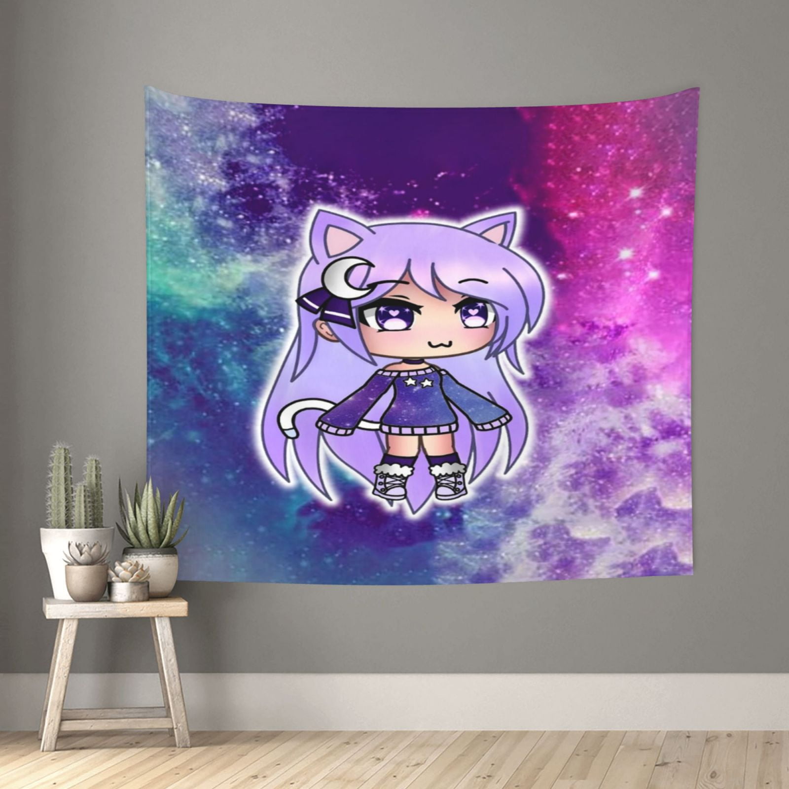Galaxy Gacha Life Wall Tapestry Anime Poster For Bedroom Aesthetics ...