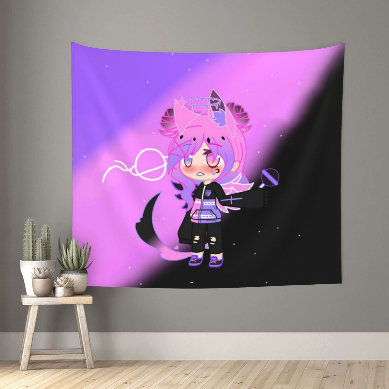 Galaxy Gacha Life Wall Tapestry Anime Poster For Bedroom Aesthetics ...