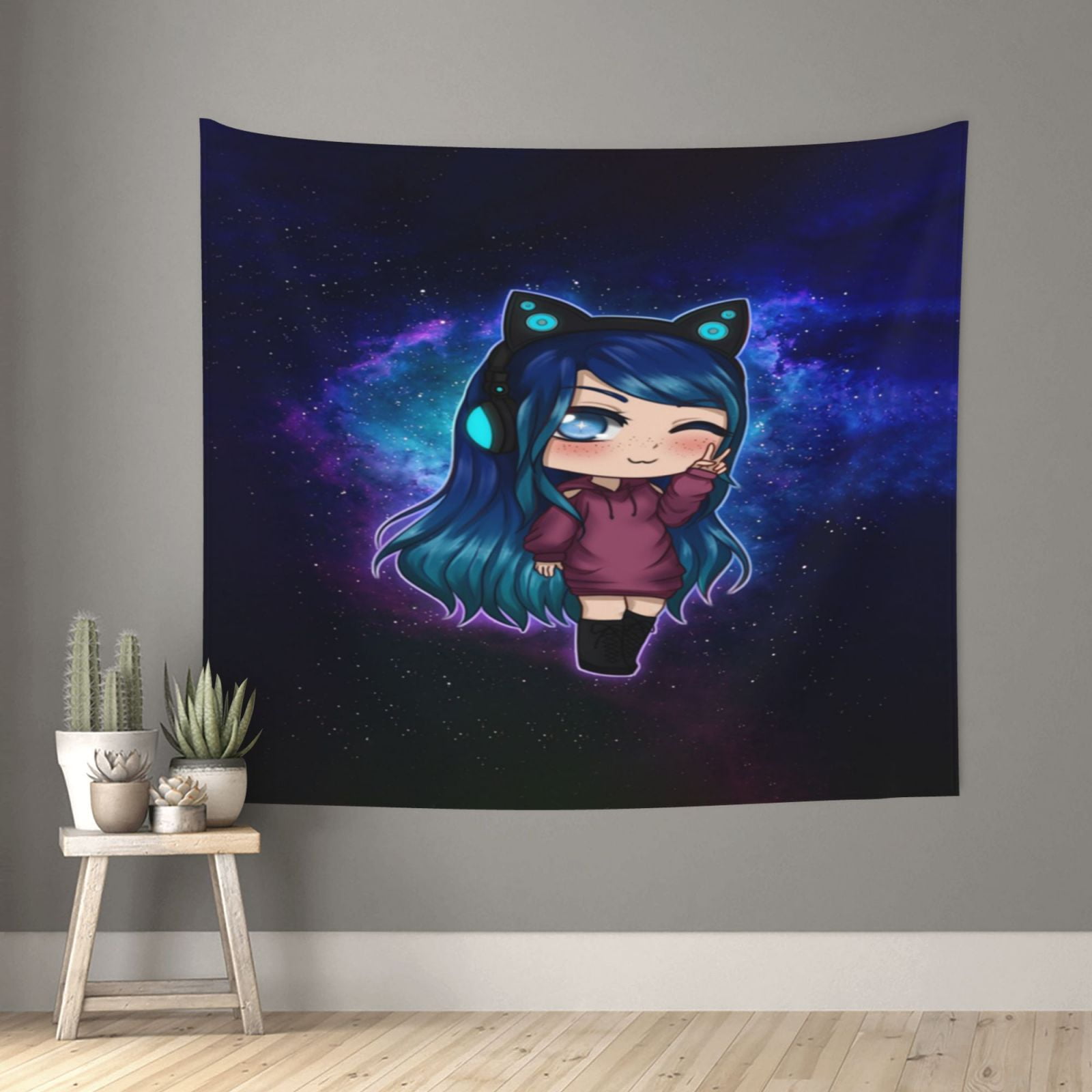 Galaxy Gacha Life Wall Tapestry Anime Poster For Bedroom Aesthetics ...