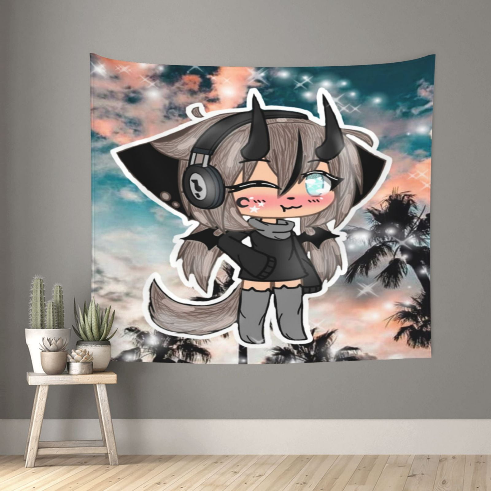 Galaxy Gacha Life Wall Tapestry Anime Poster For Bedroom Aesthetics ...